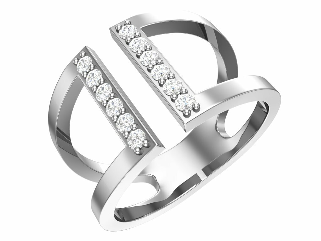 Кольцо, серебро, 925 проба, фианит