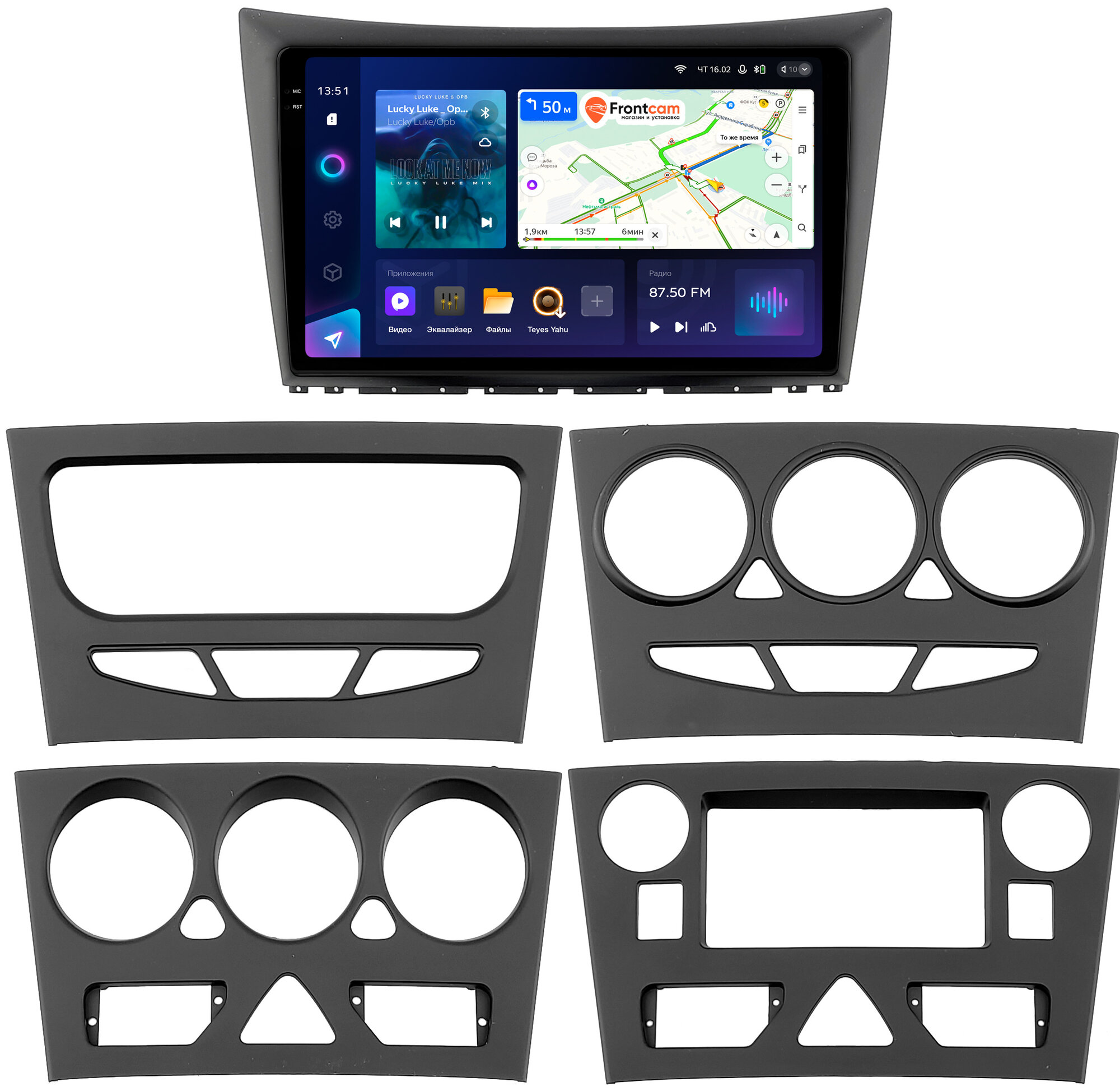 Штатная магнитола Teyes CC3 2K 4/64 9.5" RM-9-2688 Dongfeng S30, H30 Cross 2011-2018 Android 10 (4G-SIM, DSP, QLed)