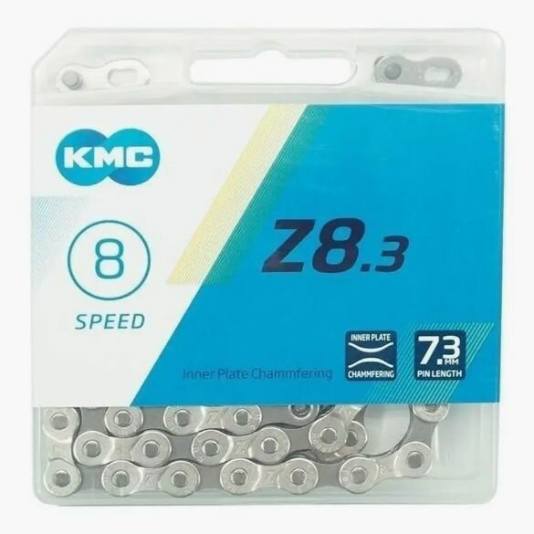 Цепь Z8.3 KMC, 116 зв, 8 скор, в инд. Упаковке