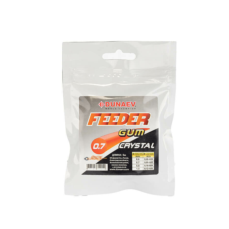 Dunaev Feeder Gum Clear 0.7mm (0.09-0.12)