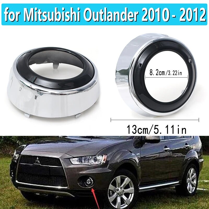 Для Mitsubishi Outlander 2010 2011 2012, автомобильные противотуманные фары из АБС-пластика, отверстия, крышка передней противотуманной фары автомобиля, рамка 8321A289 8321A290 Left and Right