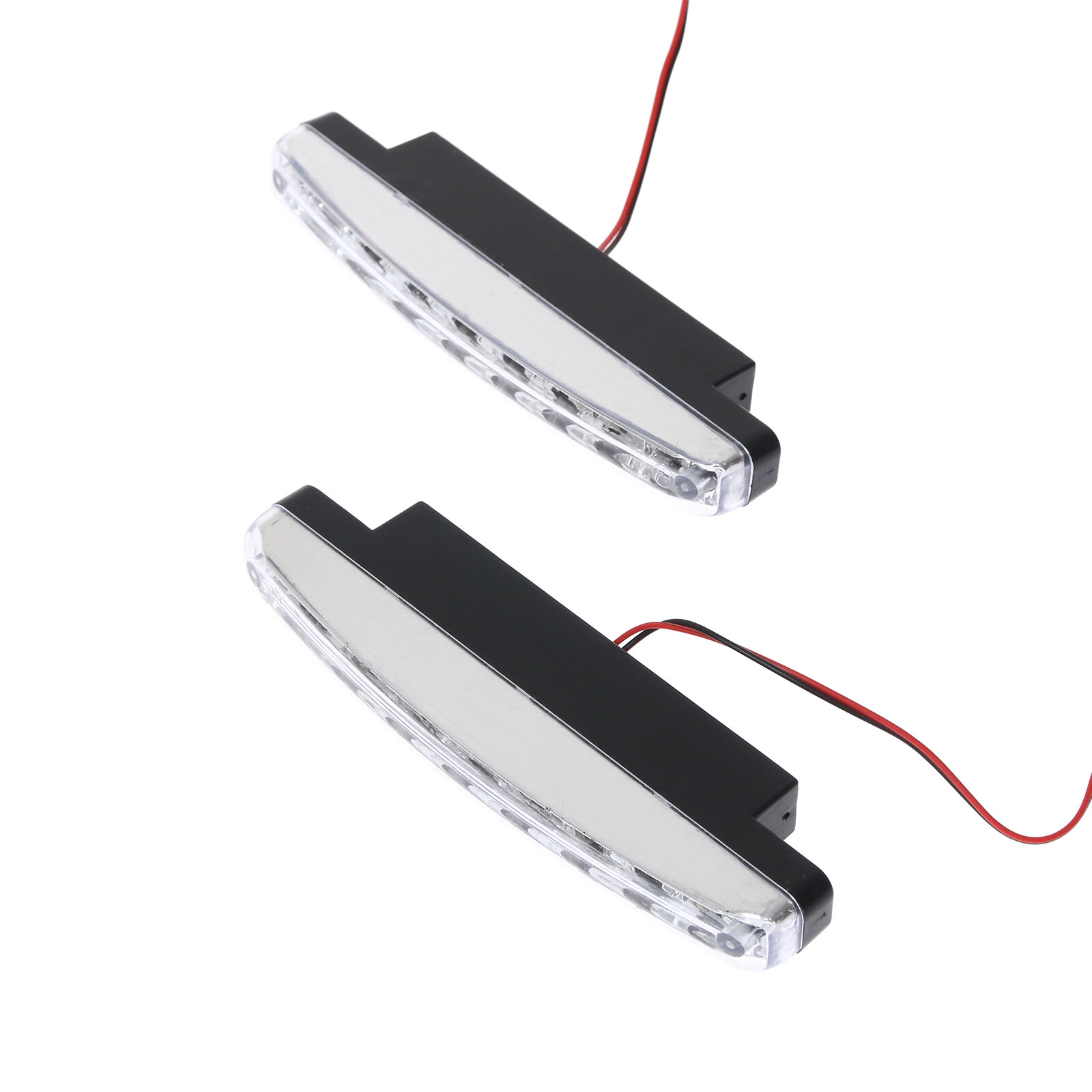 Дневные ходовые огни, 12 В, 24 Вт, 8 LED, 6500 К, провод 80 см, набор 2 шт.