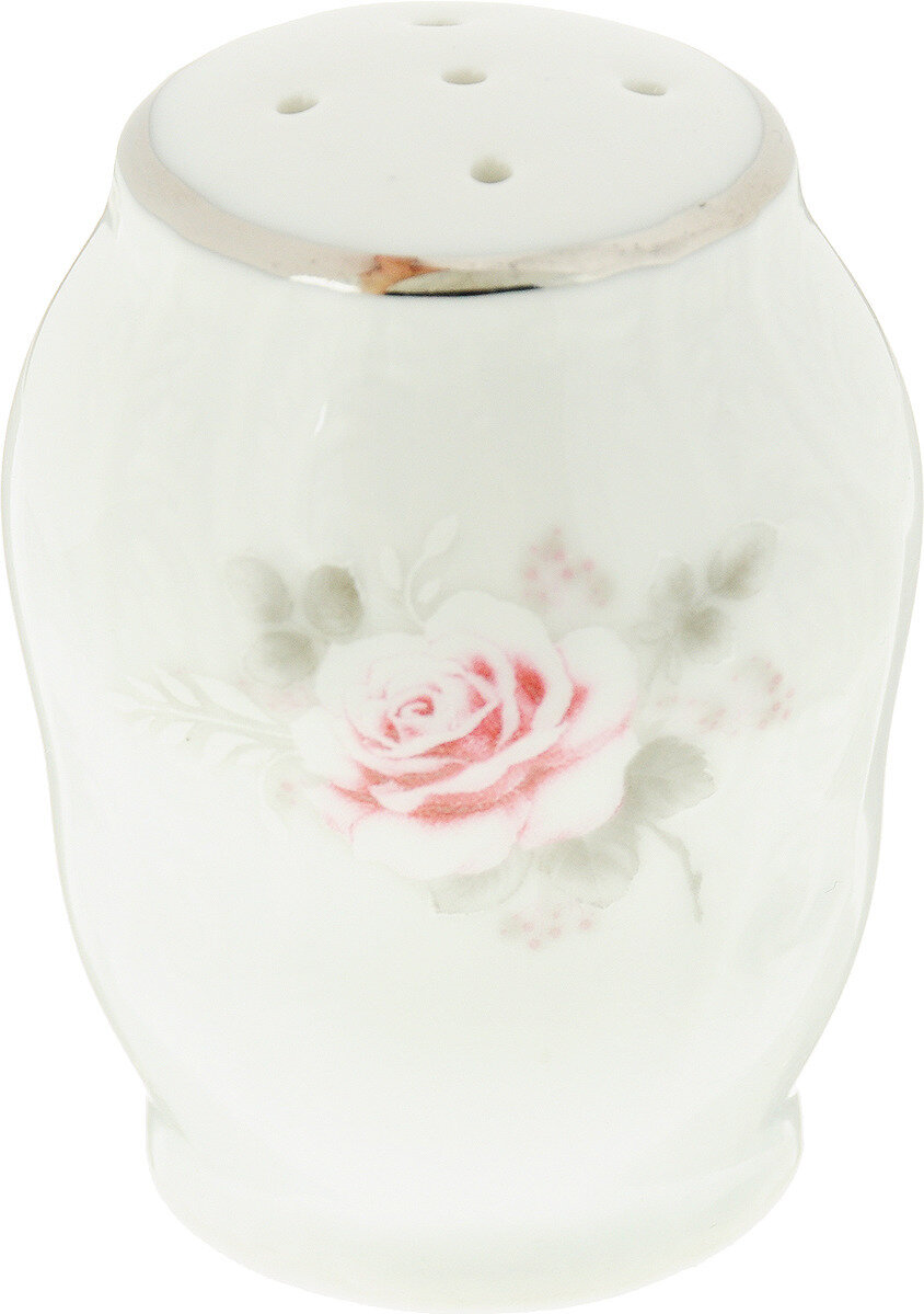 Солонка; "Bernadotte", декор "Бледные розы, отводка платина", Thun/ БТФ0303