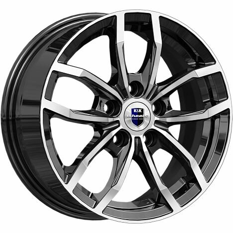 Автодиск КиК Фрост (КС1048-01) алмаз черный R15 ET38 PCD5x100 D57,1