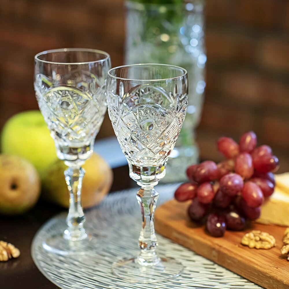 Хрустальные бокалы для вина шампанского 200 мл. фужеры набор 6 шт. Неман 6997 1000/26