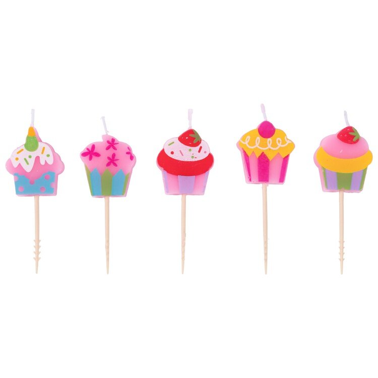 Свечи для торта на пиках Сладкий Праздник, 5 штук