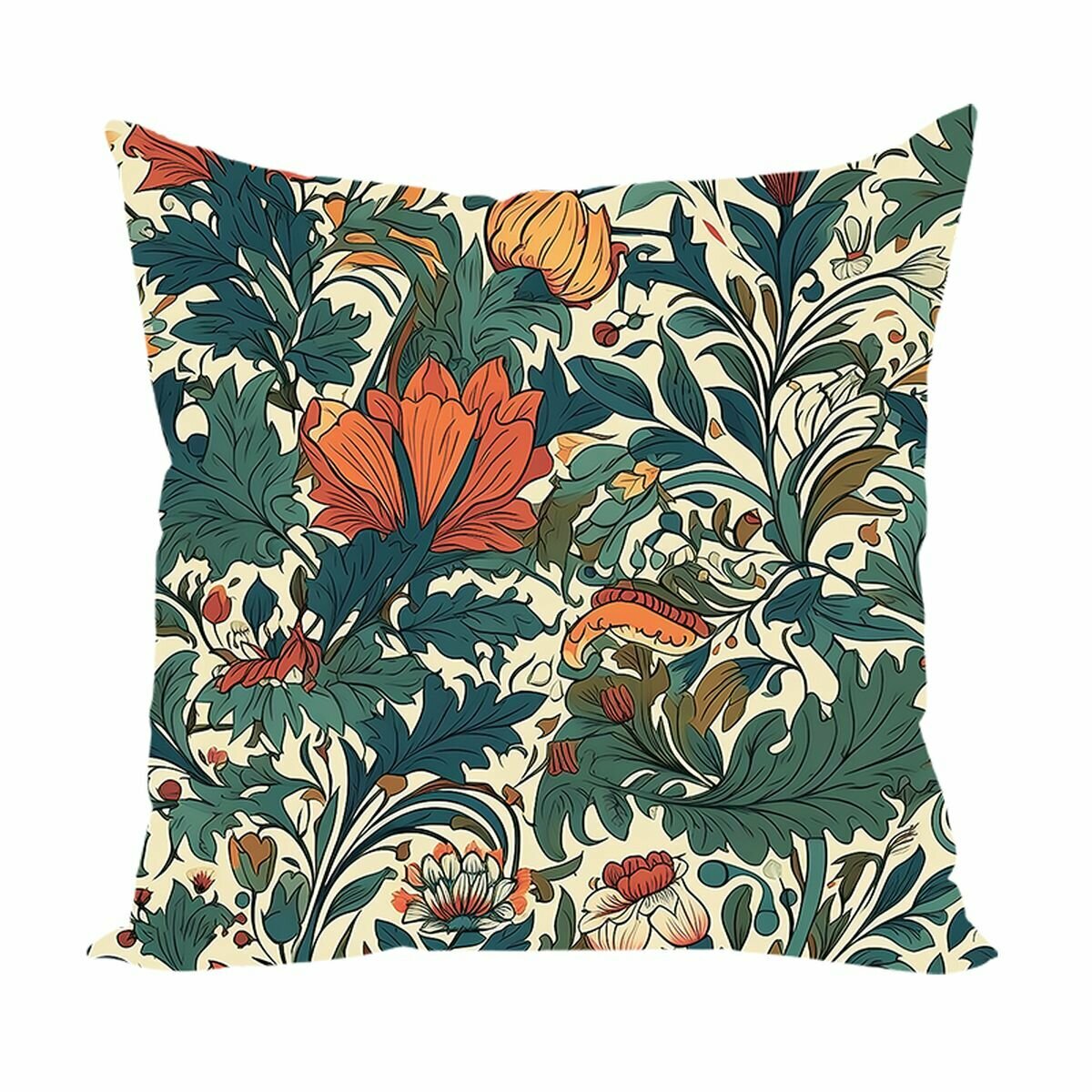 Подушка декоративная Великолепный сад Моррис 40х40 велюр