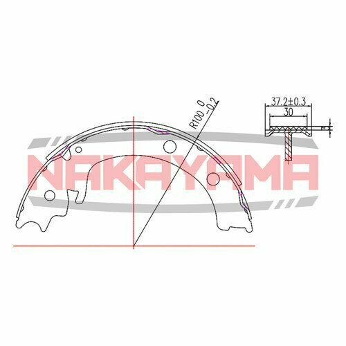 Колодки барабанные стояночного тормоза Nakayama HS7268NY