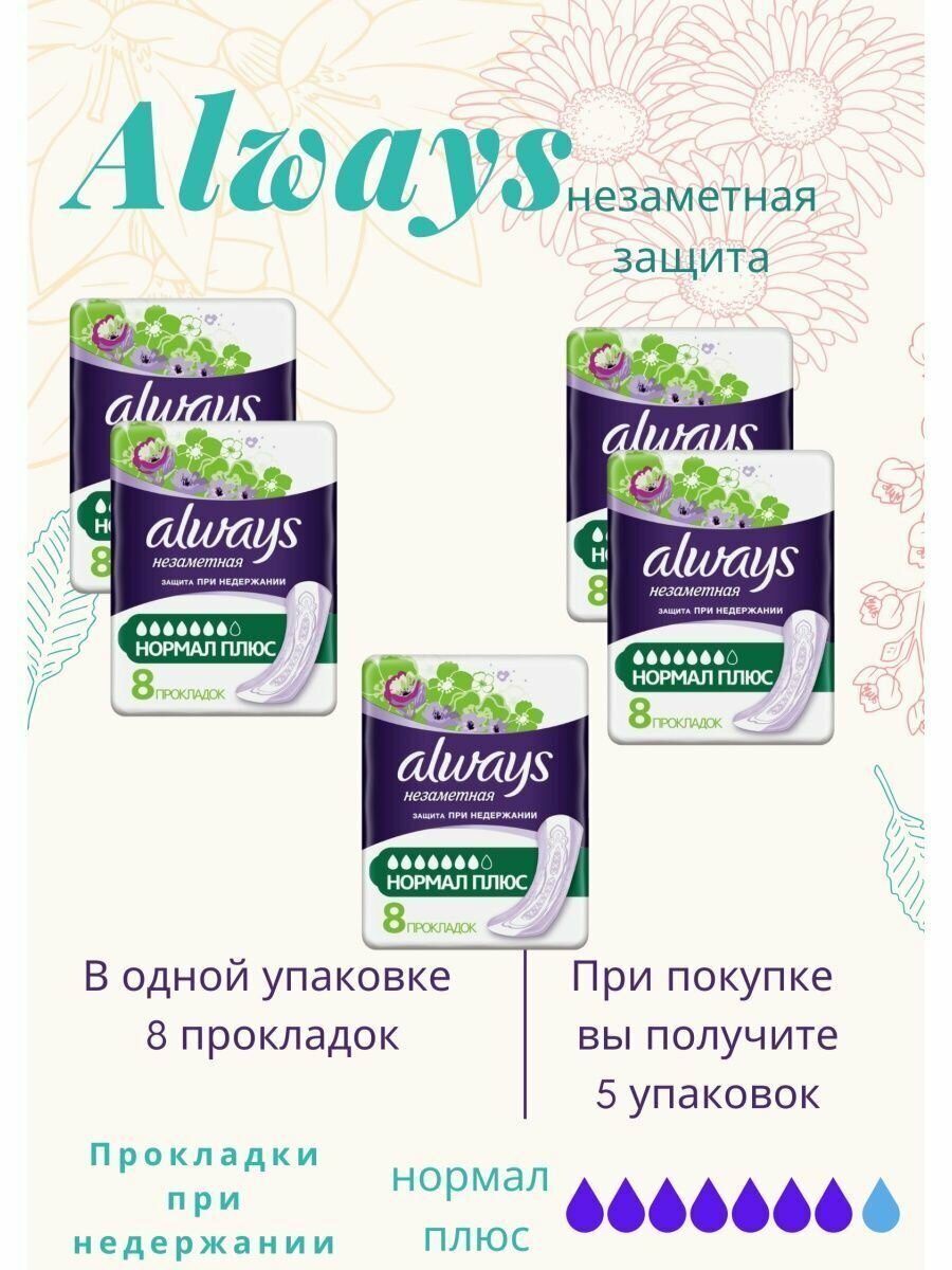 Прокладки при недержании N8