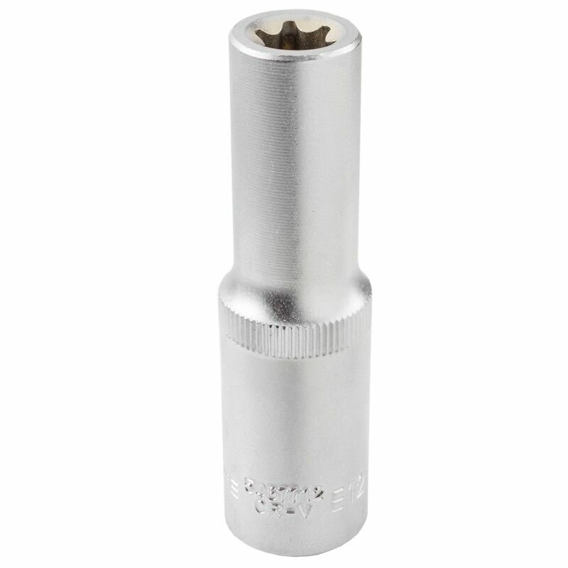 Головка торкс глубокая E12 1/2" ROCKFORCE