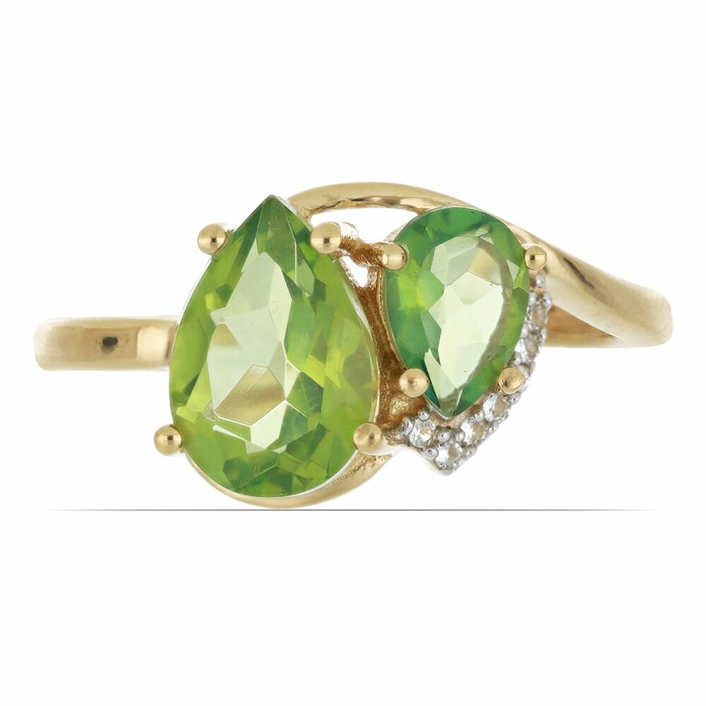 Кольцо, серебро, 925 проба, кварц, топаз