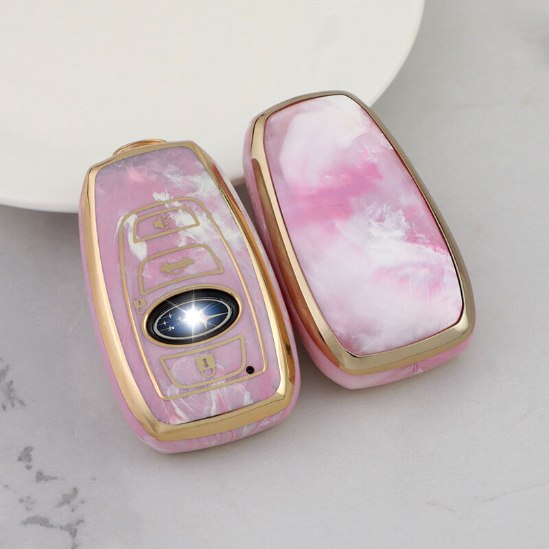 Чехол для ключей WENXI, для Subaru Forester, XV, BRZ, Outback, Lion, Ladies, персиковая пыльца