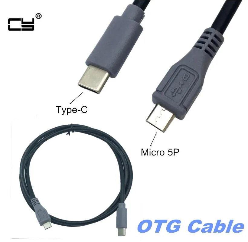 UXG OTG Type C - Micro USB кабель, 20 см