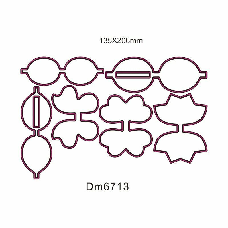 Металлическая пресс-форма для скрапбукинга Flower, серебристого цвета Бордовый, DM6713