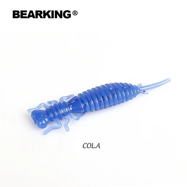 BEARKING Larva Силиконовые приманки для рыбалки 10 шт Синий, COL.A