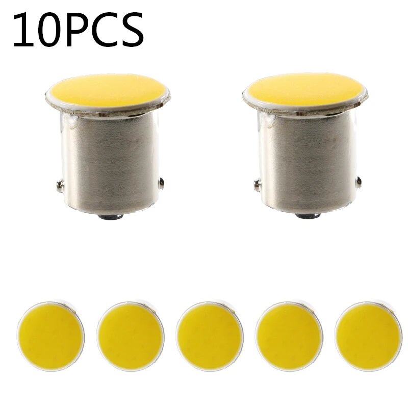 10x P21W 1156 Ba15S сверхъяркая автомобильная светодиодная лампа сигнала COB автомобильная White