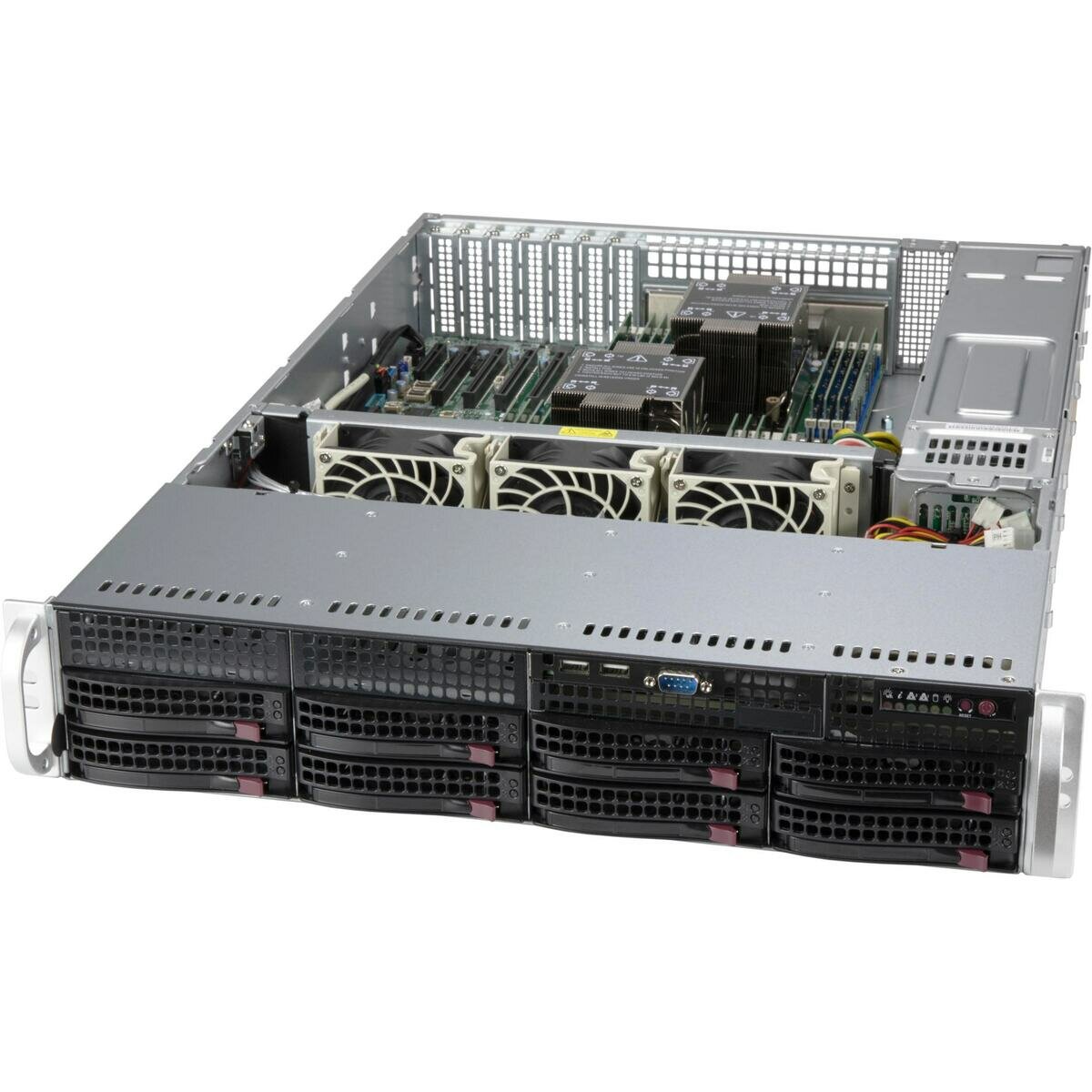 Server Case SuperMicro Black 8xHotSwap SAS/SATA, EE-ATX 1200W HS 2U RM