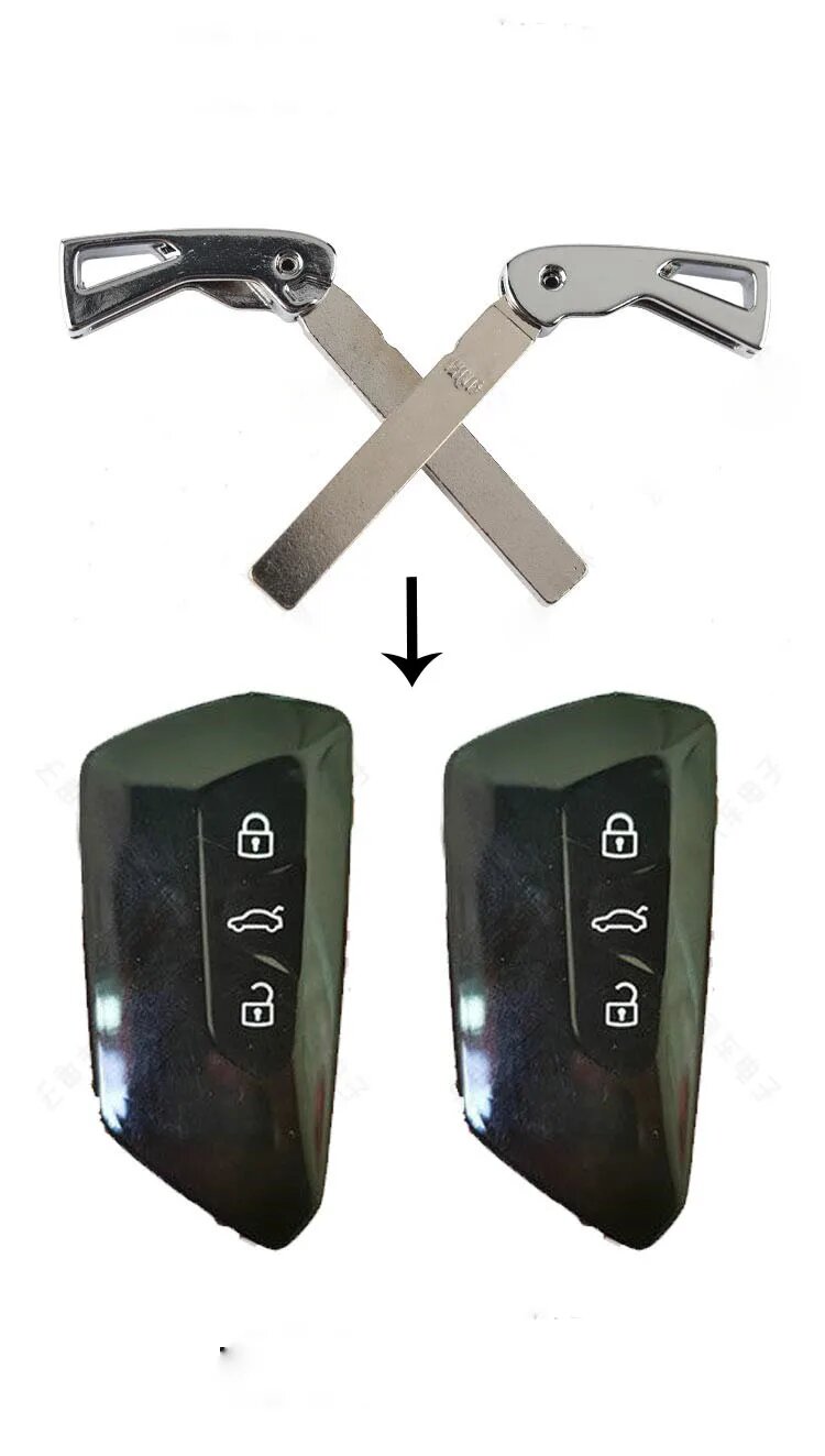 Умный ключ для VW Magotan CC B8, аварийный ключ Touareg для Volkswagen Golf Phideon Golf 8, 1PCS