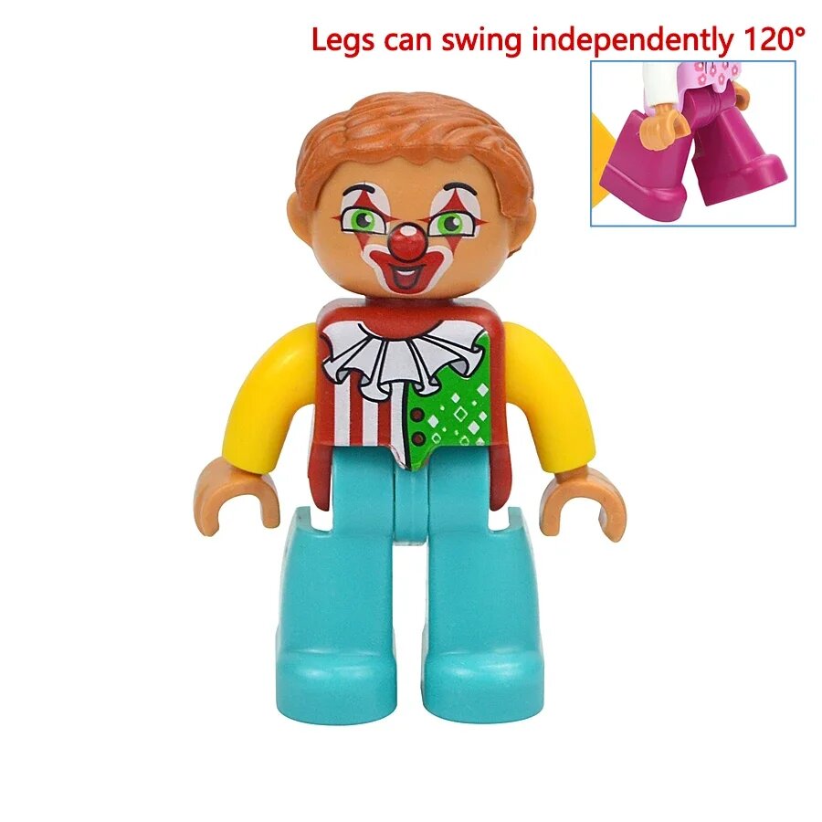 Большие строительные блоки Ледуо с фигурками Clown