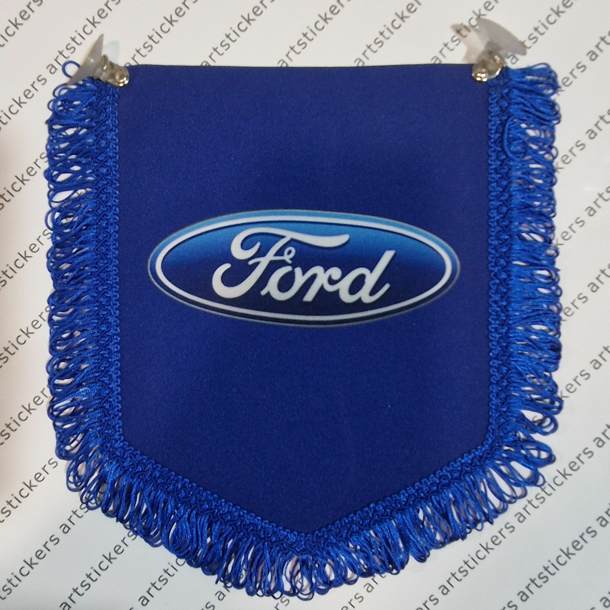 Вымпел FORD, 20х25см, двусторонний на присоске, ткань, аксессуар для авто
