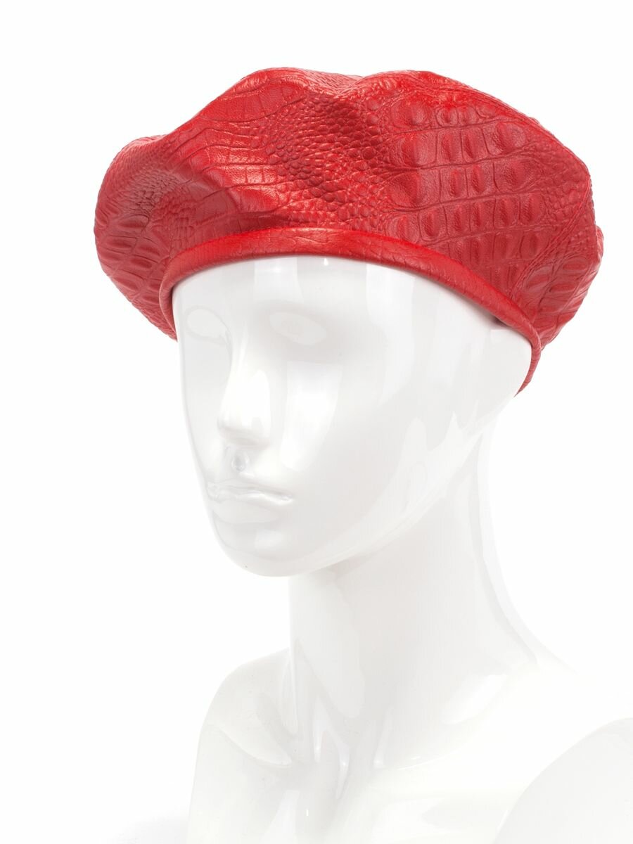 Берет из кожи. Внешний диаметр 27,5 см. для женщин