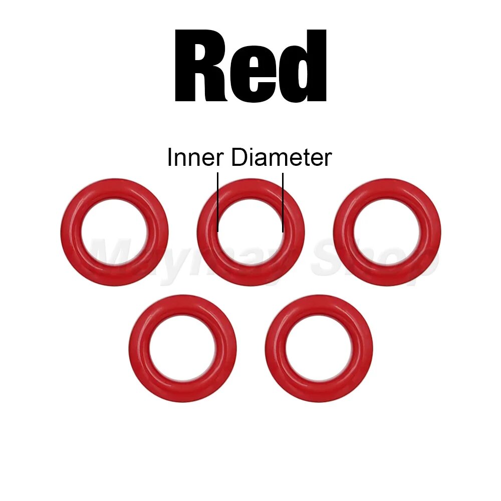 Металлические люверсы 4/5/6/8/10/12 мм Multicolor Красный, Red, 5mm 100pcs