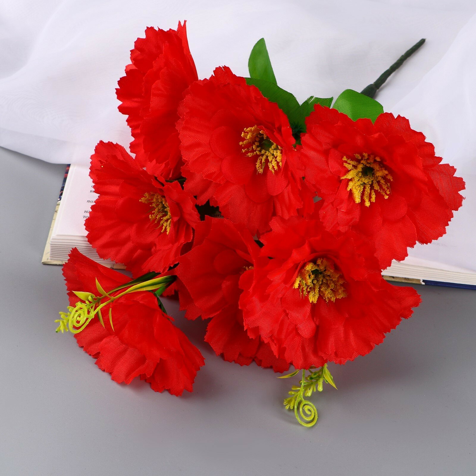 Букет искусственный «Годеция садовая», h=30 см, d=10 см, цвет микс