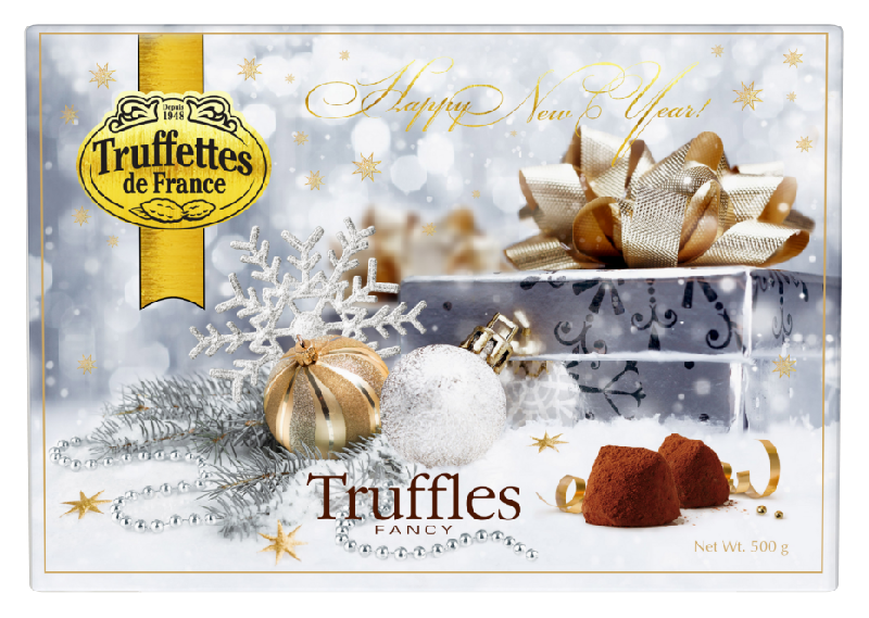 Трюфели CHOCMOD 3TR08154 (T6516/T6990) Truffettes de France “Fancy” классические "Париж" с новогодним (съемным) конвертом /картон/ 500г