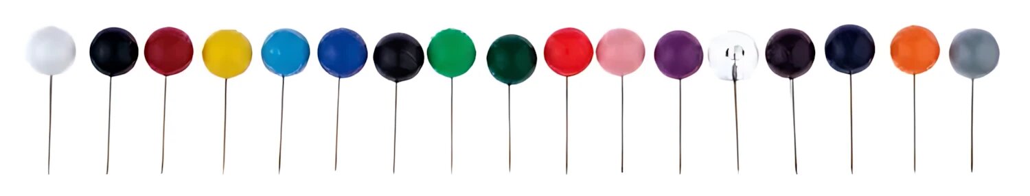 Булавки Alco 628-26, круглая, ассорти, 100 шт