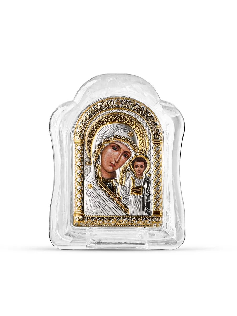 Икона греческая, муранское стекло Казанская 103х147мм