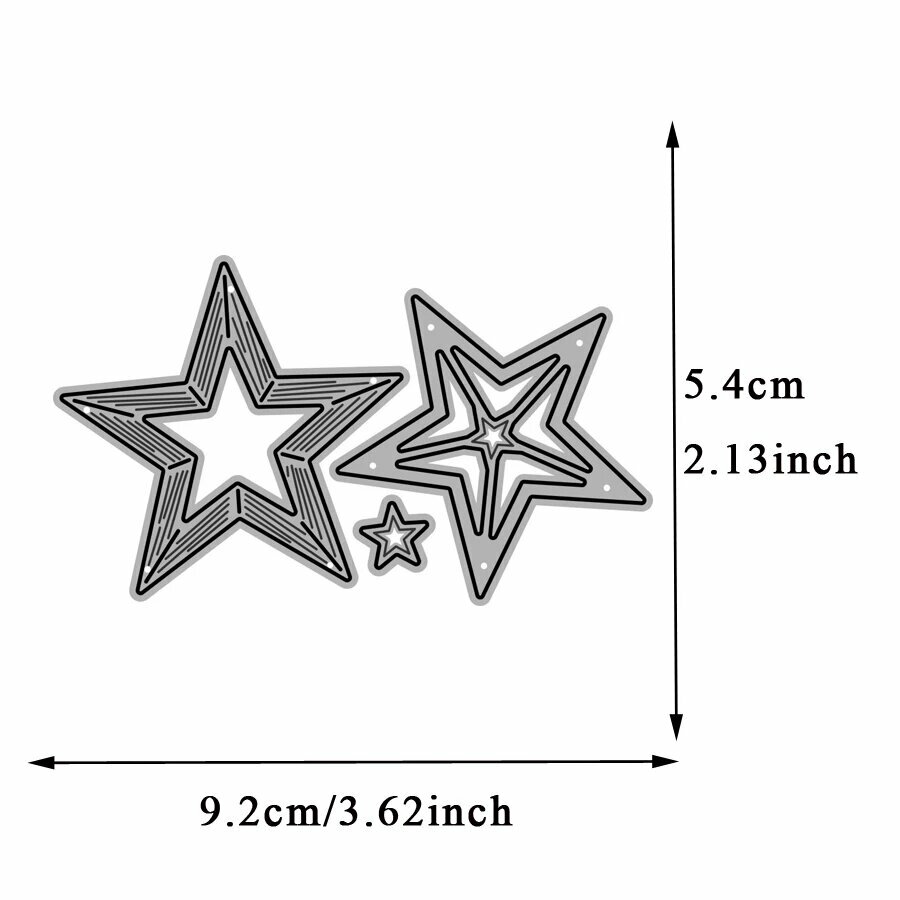 Металлические штампы AliliArts Rustic Star