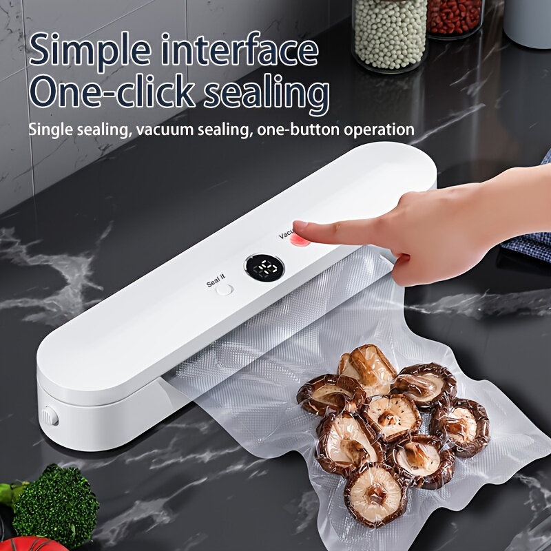 Волшебная свежесть с Vacuum Magic – автоматический вакуумный упаковщик HOTU с 10 бесплатными пакетами – вилка США, удобное хранение продуктов и закусок, кухонный помощник для полной свежести и