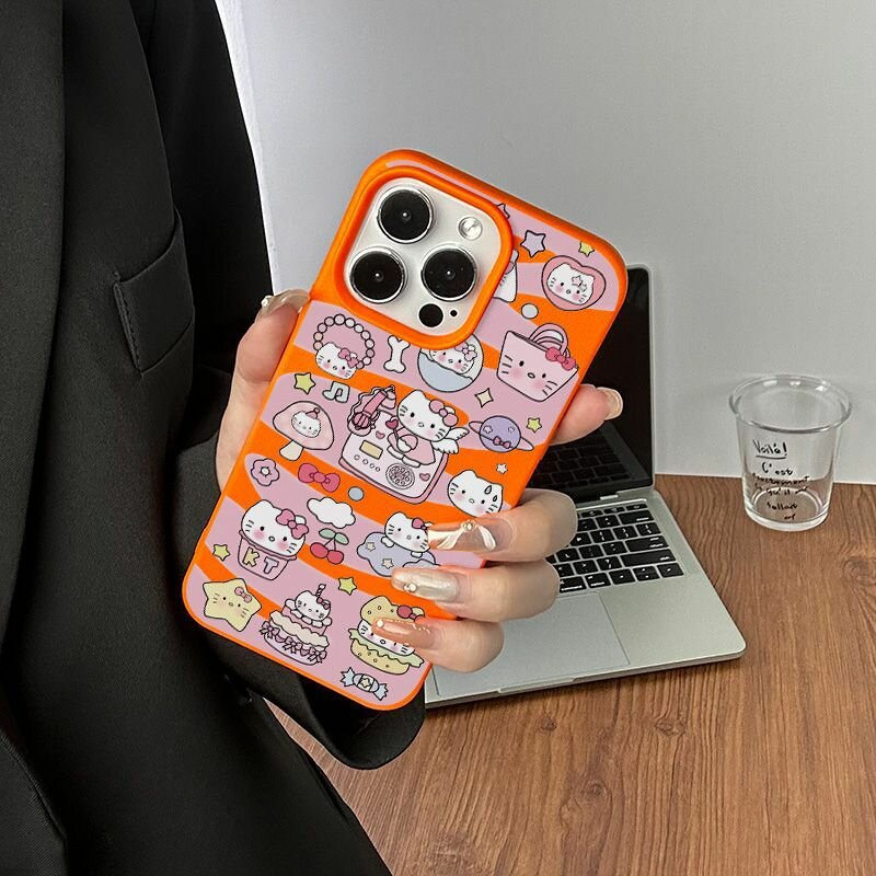 Чехол "Послеобеденный чай KT Cat", для Apple 14 PROMAX, защита от падения