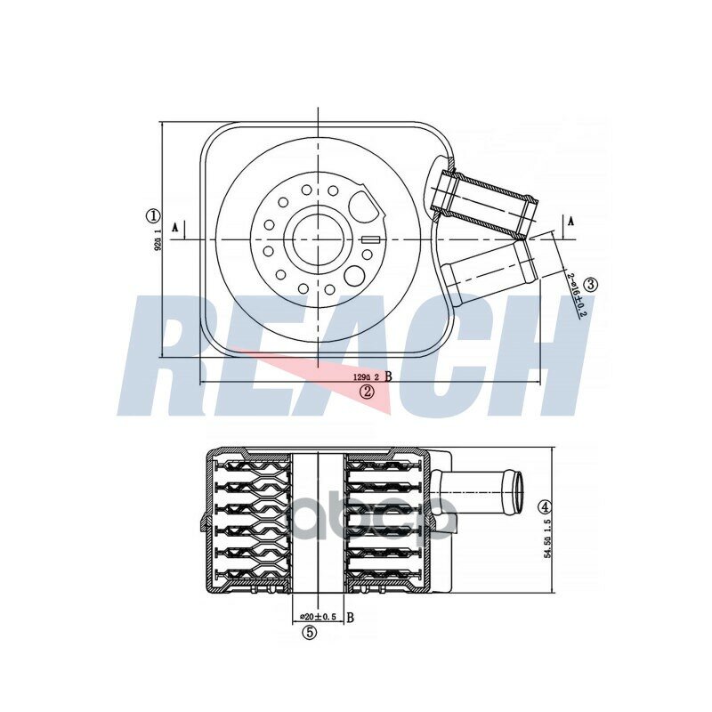 Радиатор масляный VW-GOLF IV 97- REACH арт. 12411017