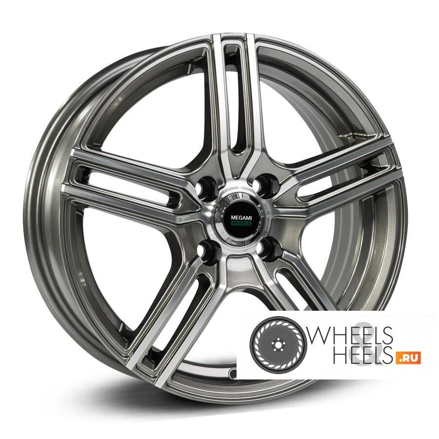Megami MGM-1 14x5.5 4x98 et35 dia58.6 Антрацитовый с полированной лицевой поверхностью