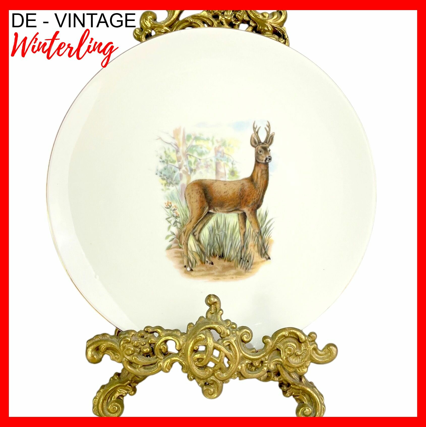 Тарелка винтажная для второго Охота, Касуля, Winterling. Германия