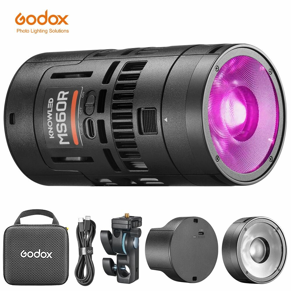 Godox MS60R Полноцветный светодиодный фонарь 1800-10000K