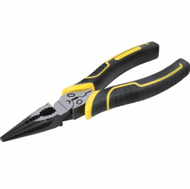 Длинногубцы Hanskonner HK1020-02-3-200 (200мм, эксцентриковый шарнир, +30% к силе реза, TPR рукоятки)