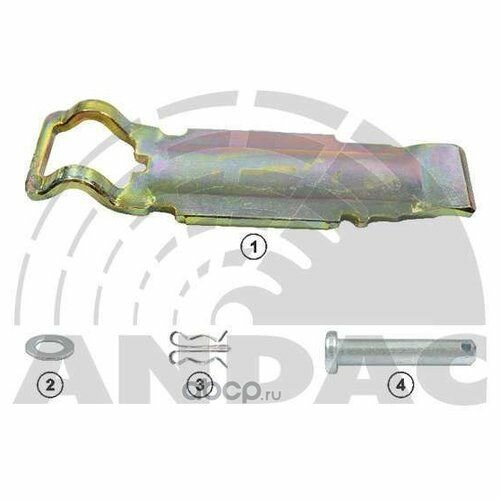 РМК суппорта возвратная прижимная пластина+шплинт KNORR SB6. SB7 SCA ANDTECH 081010236