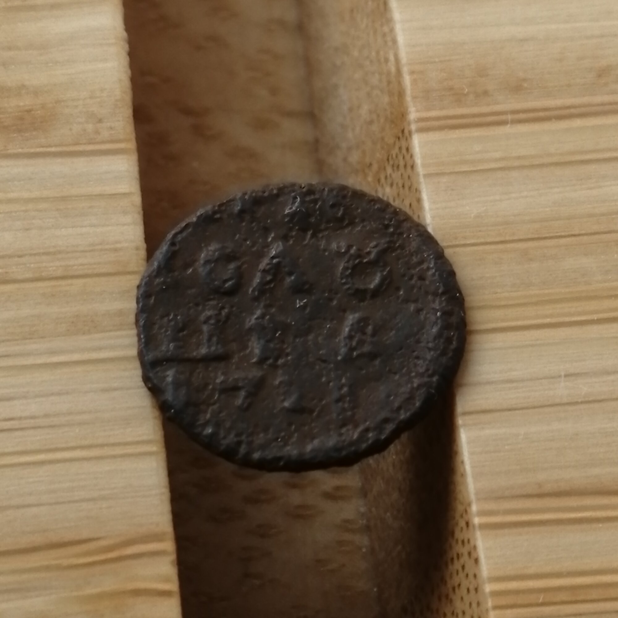 Полушка 1721 г. Петр I (Алексеевич, Великий) , ВРП "ВСЕA РОСIИ ПОВЕЛIТЕЛЬ" . Российская Империя . Подлинная царская тиражная монета ( 1/4 копейки ), медь, нумизматика.