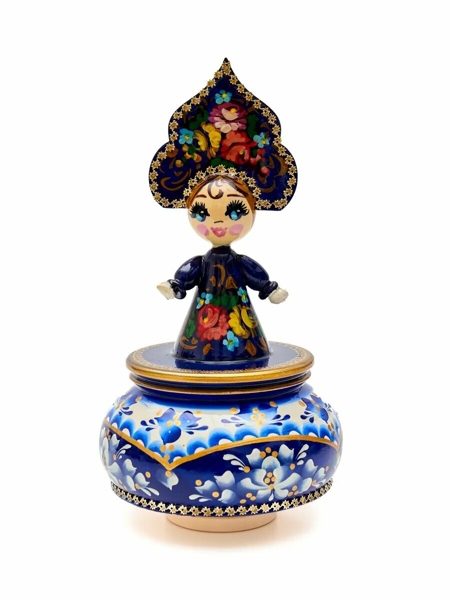 Русский сувенир музыкальный кукла в кокошнике