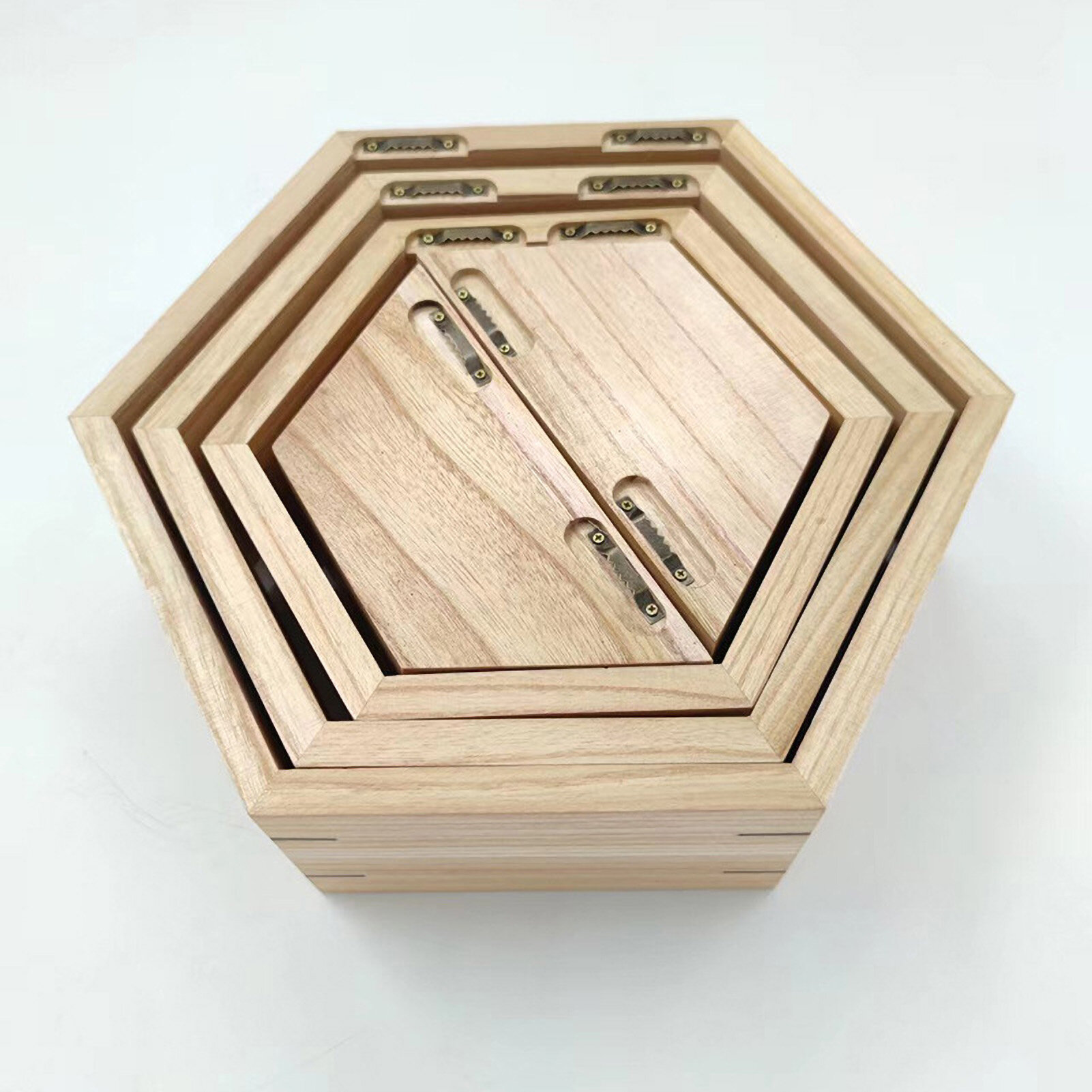 Деревянные шестиугольные настенные плавающие полки — декоративные полки в форме сот