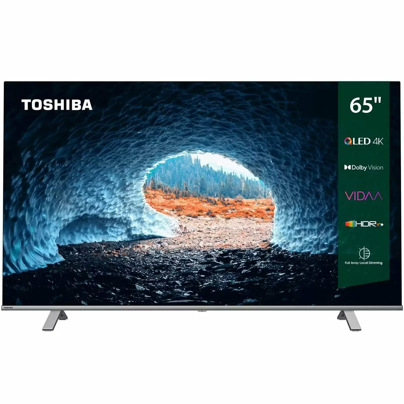 65" QLED Телевизор Toshiba 65C450KE, 4K Ultra HD (3840x2160 Пикс), черный