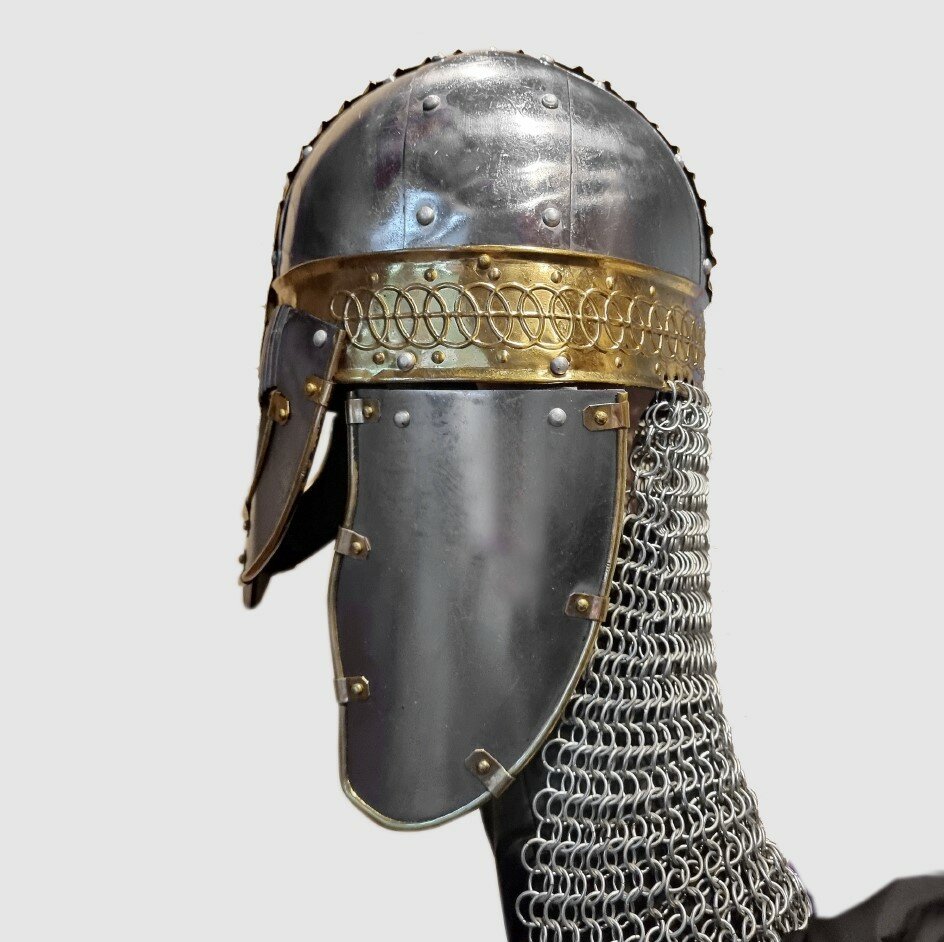 Шлем Викингов 'Волк' с кольчужной защитой KSVA-TN-24-4133