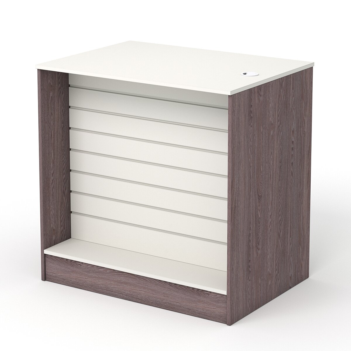 Кассовый стол "ривьера" №1Б, Ясень Анкор и Белый U31105-1. Производитель товара - компания Westcom.