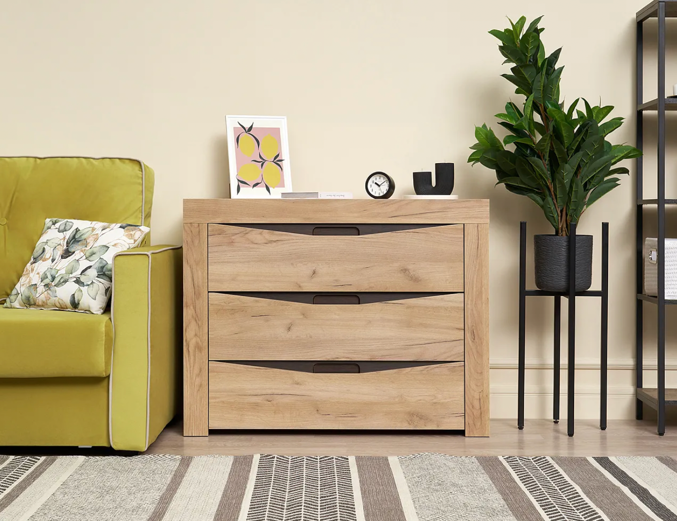 Комод "Паола" КМ 701 (1008х860х436 мм), дуб крафт золото ЛДСП