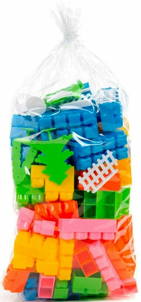 Конструктор пластиковый блочный "Малютка", сборная модель, игровой набор для детей, 94 детали