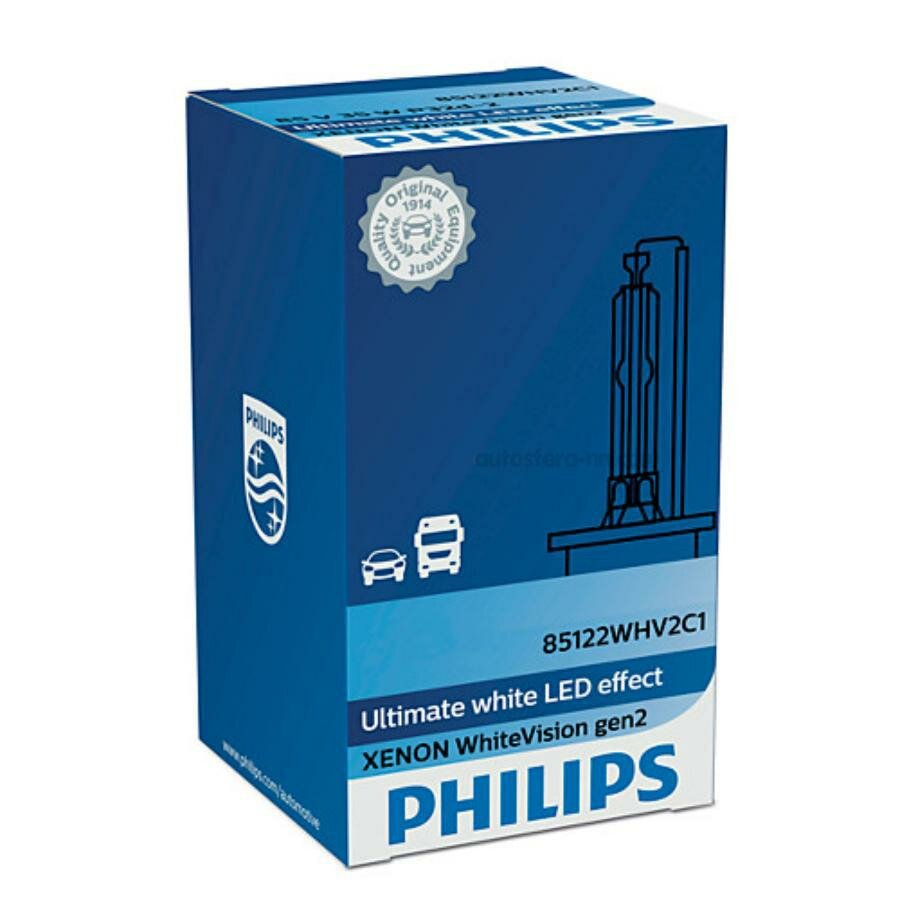 PHILIPS 42403WHV2C1 Лампа D3S 42V(35W) White Vision (gen2) 1шт. картон