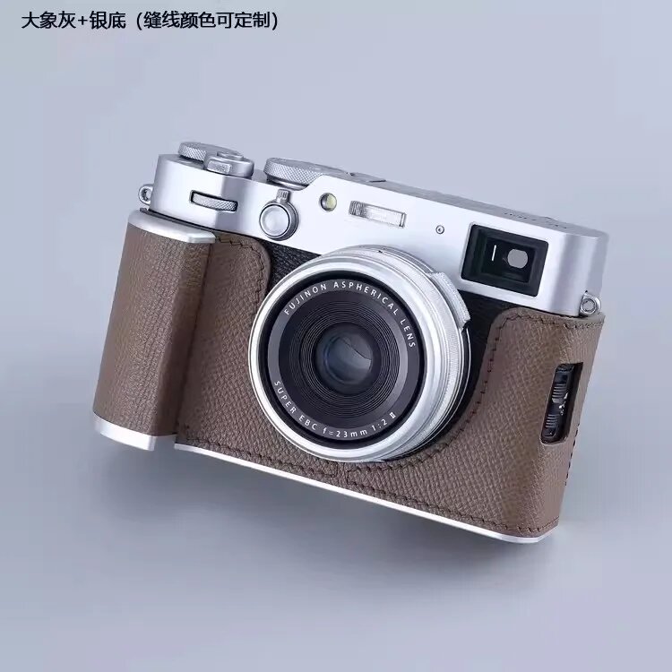 Кожаный чехол для Fujifilm X100Vi khaki 2