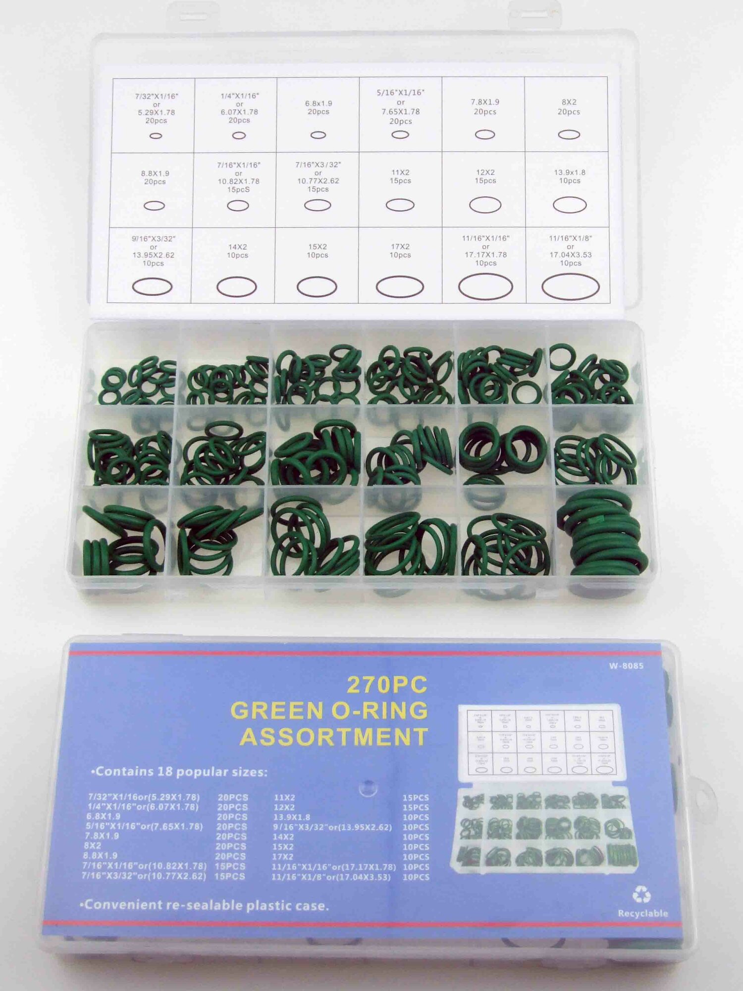 Комплект уплотнительных колец O-Ring NBR (270шт)